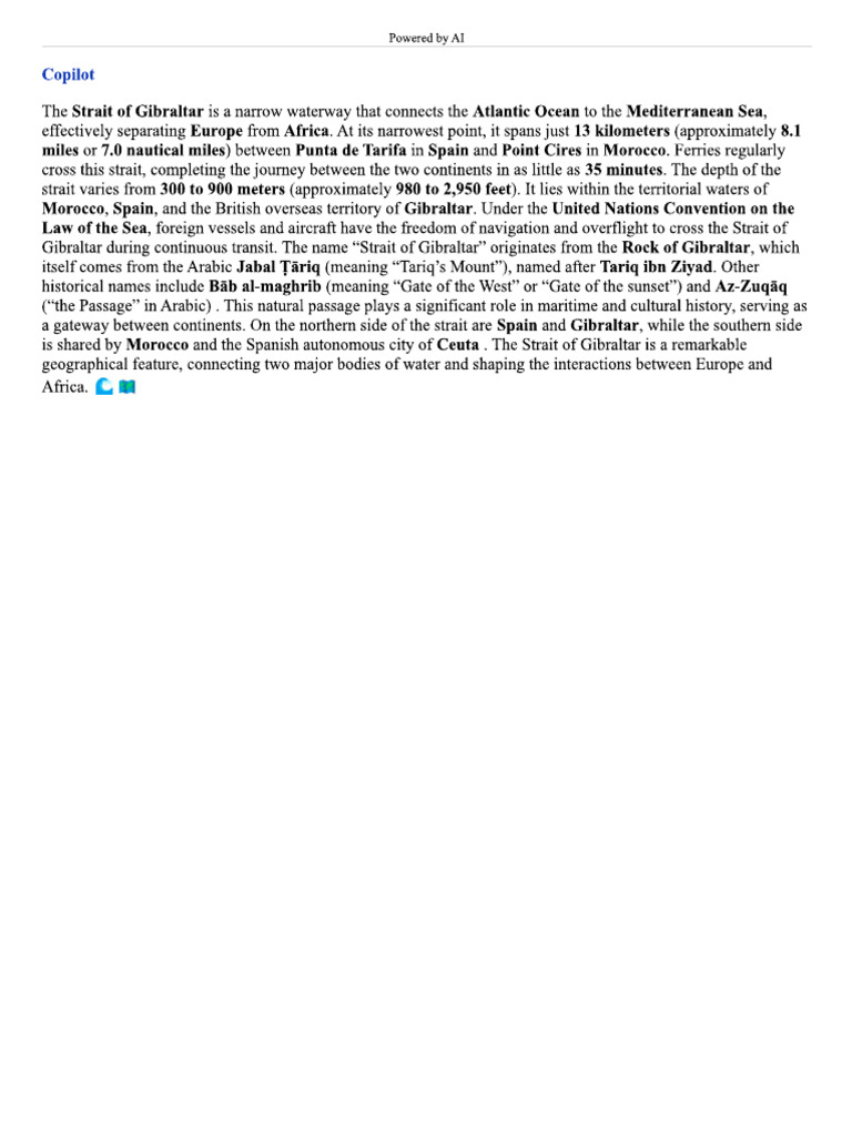 Strait of Gibraltar | PDF