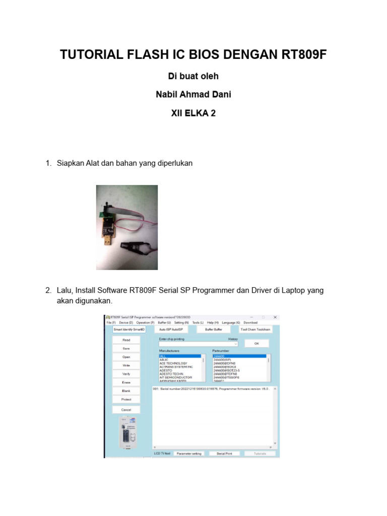 Tutorial Flash IC BIOS dengan RT809F | PDF | Komputer | Teknologi ...