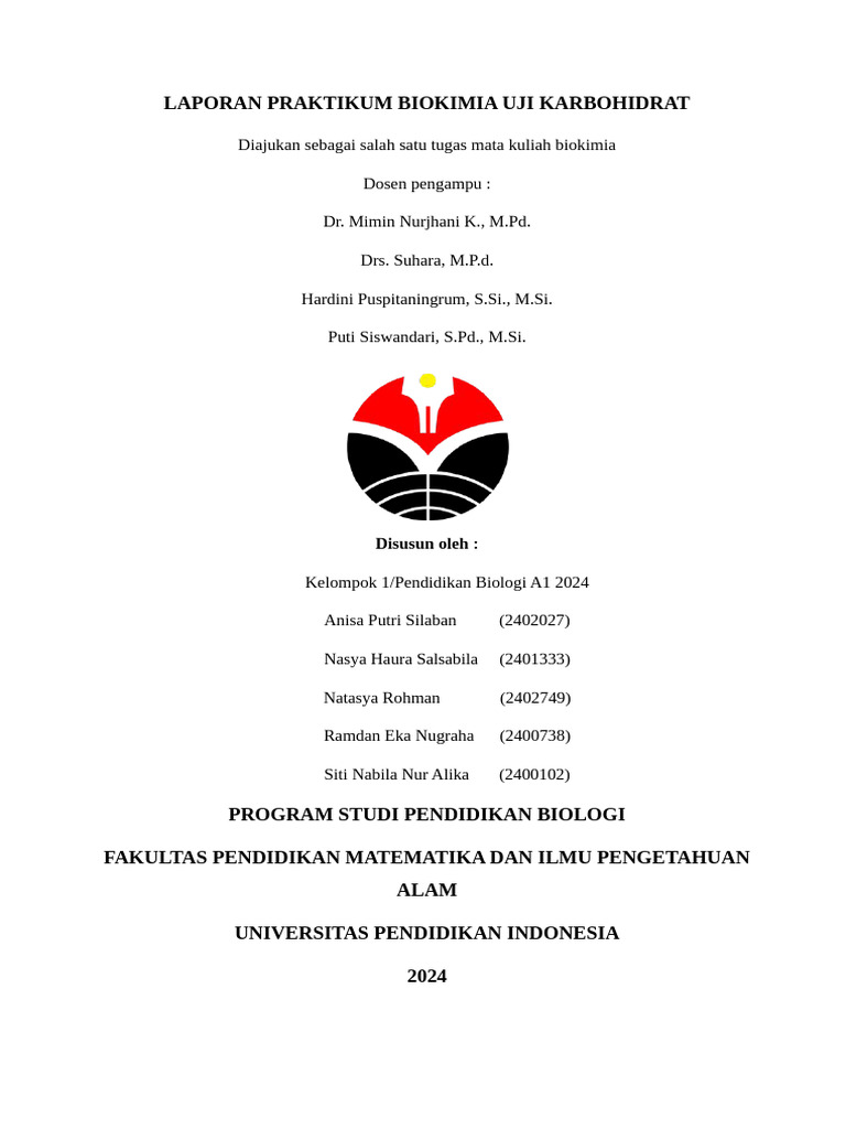 LAPORAN PRAKTIKUM BIOKIMIA UJI KARBOHIDRAT 2 | PDF