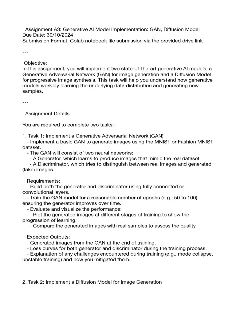 GenAI Assignment 3 & 4 | PDF | Applied Mathematics | Artificial Intelligence