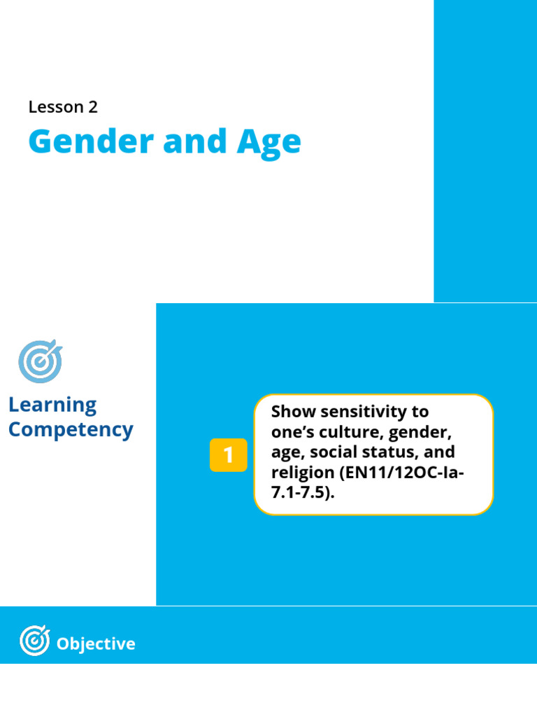 Gender and Age | PDF | Nonverbal Communication | Communication