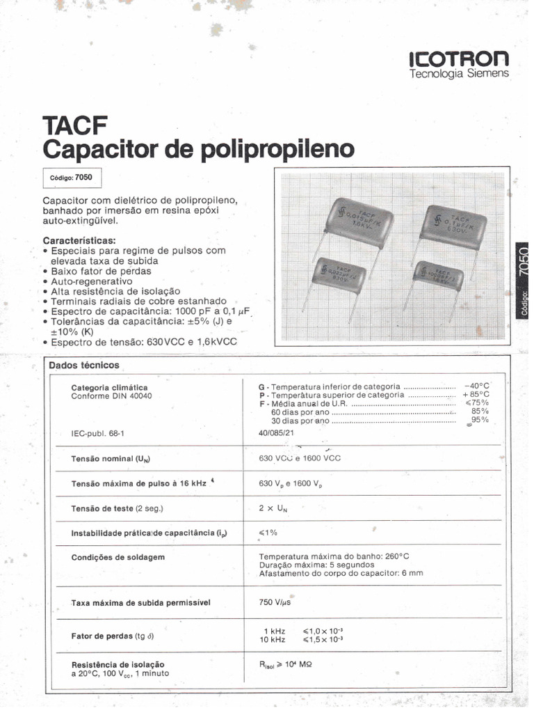 Icotron 7050 TACF CapacitorPolip (Set1984) | PDF