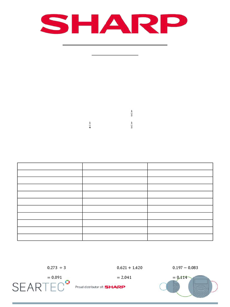 Worksheet14memorandumdecimalfractions Pdf Division Mathematics Numbers 