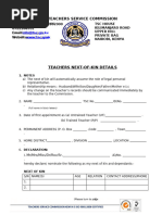 TSC Next-of-Kin Form Instructions | PDF | Telecommunications | Telephony
