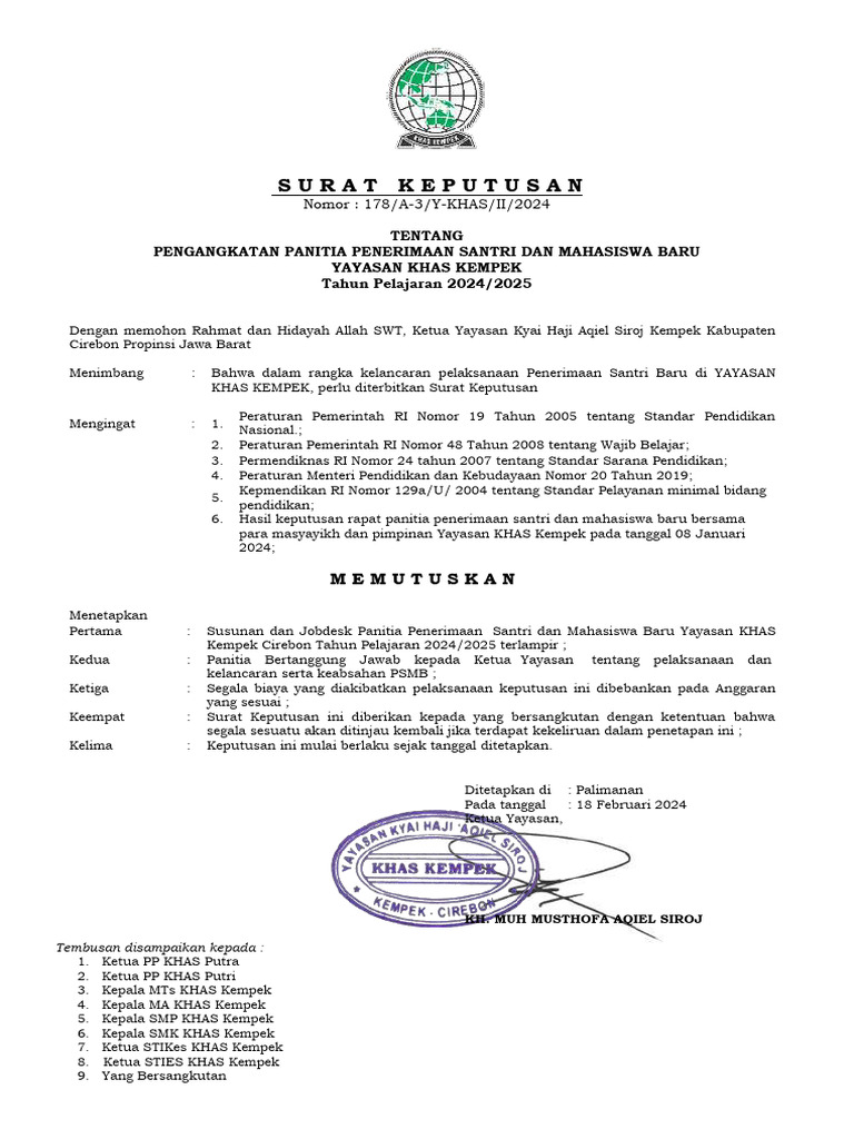 SK Panitia PSMB 2024-2025 | PDF