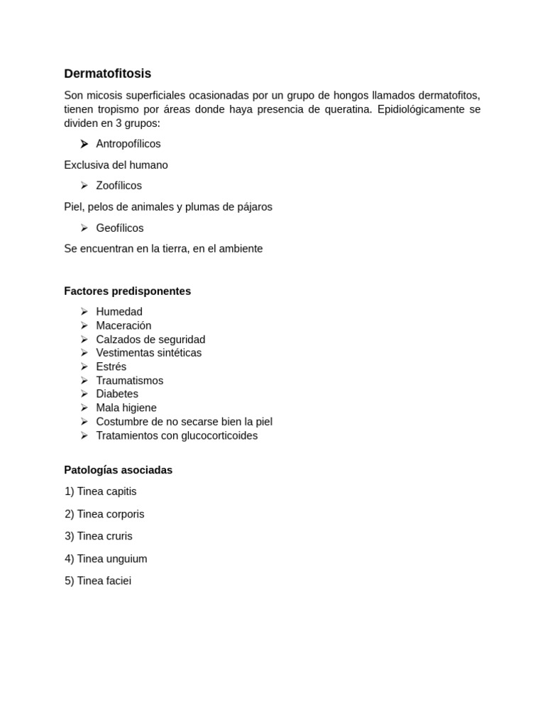 Guía sobre Dermatofitosis y Tiñas | PDF | Micología | Especialidades ...
