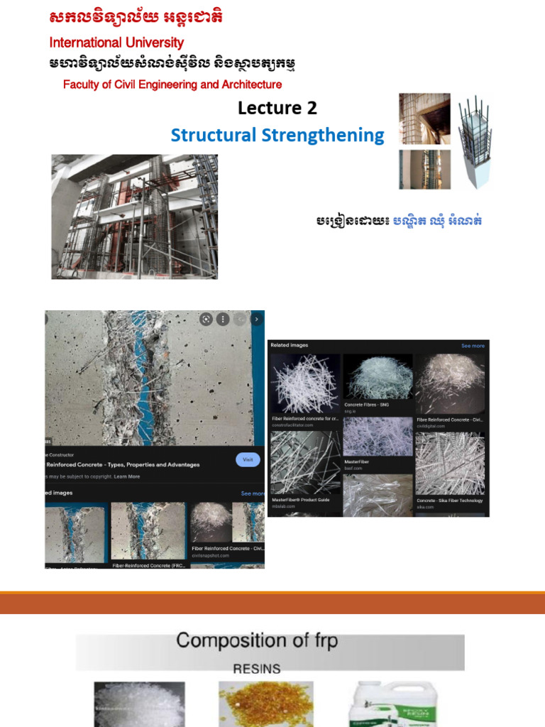 Lec 2 - 3 - Structural Strengthening WK | PDF | Concrete | Reinforced Concrete