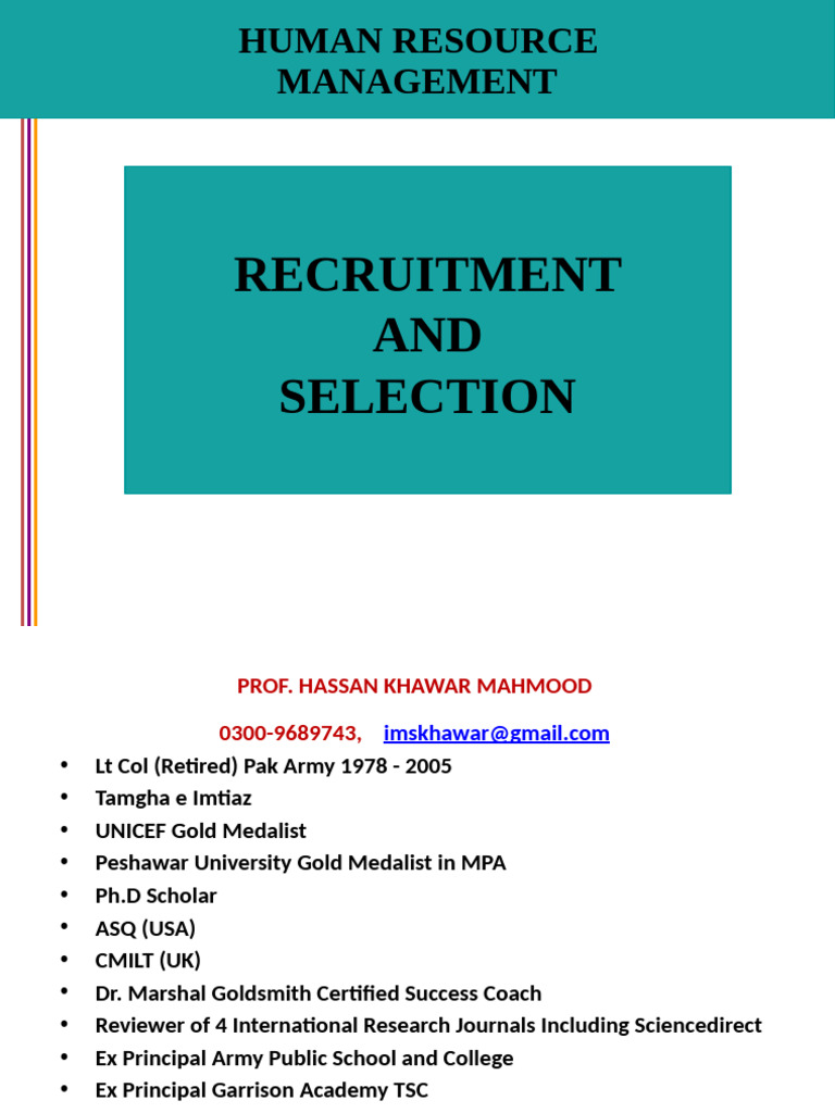1.Recruitment - Methods & Steps | PDF | Recruitment | Employment