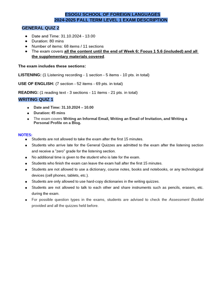 Level 1 - Quiz 2 - Quiz Description | PDF