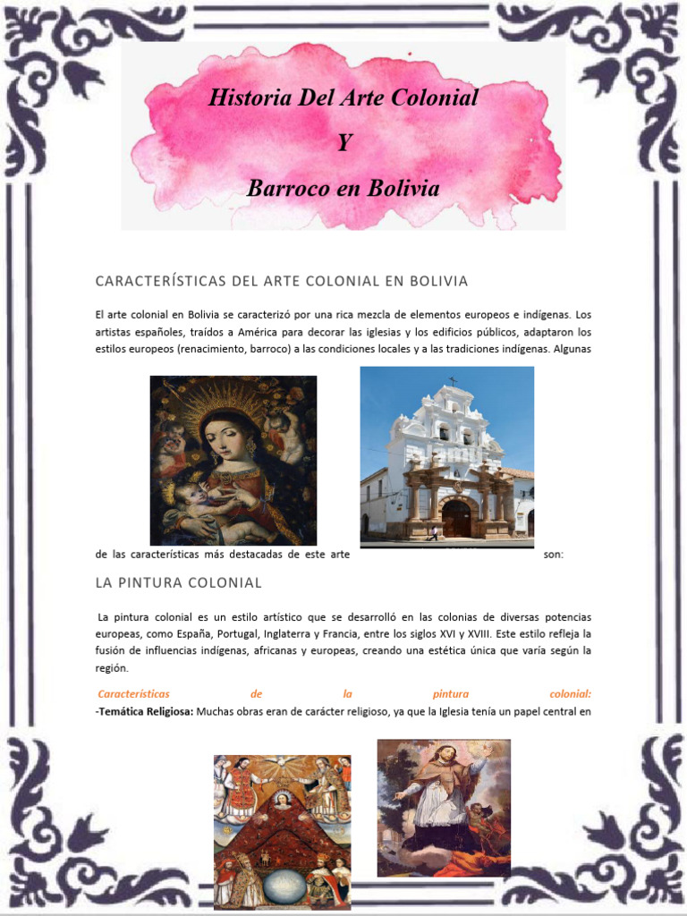 Historia Del Arte Colonial y Barrroco en Bolivia | PDF | Nueva españa ...