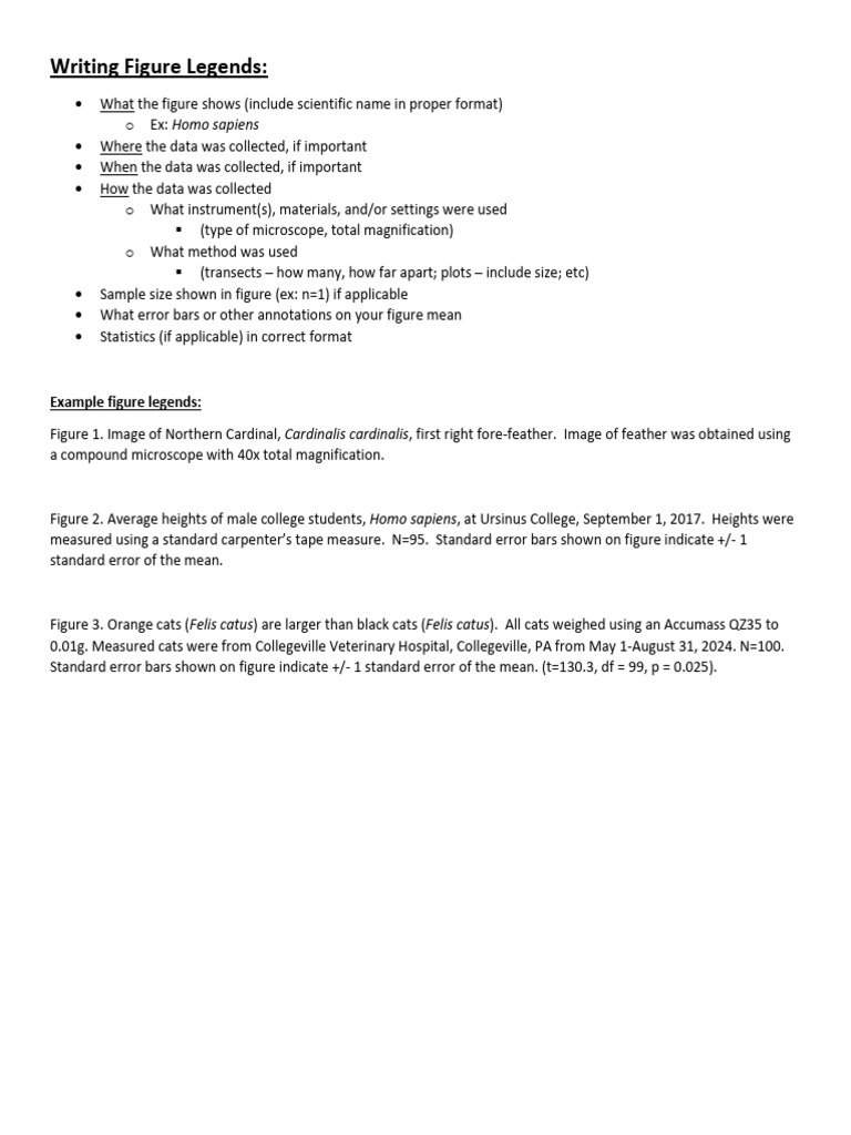 Writing Figure Legends | PDF | Science & Mathematics