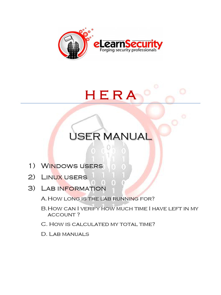 Lab 00.0 - HERA Manual | PDF | System Software | Computer Science