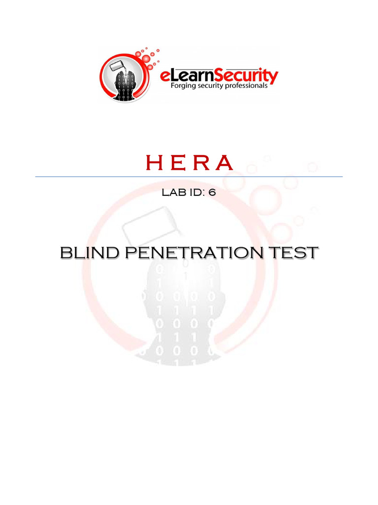 Lab 06.0 - Blind Penetration Test | PDF | Penetration Test | System ...
