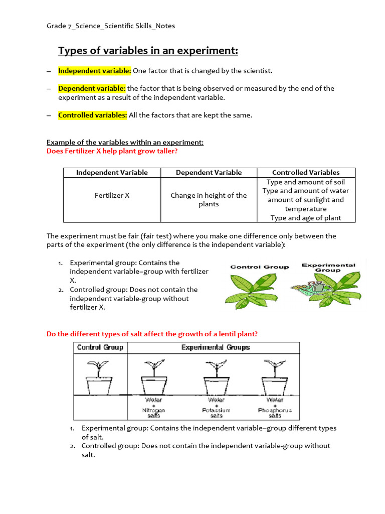 Notes_Scientific Method | PDF | Experiment | Cartesian Coordinate System