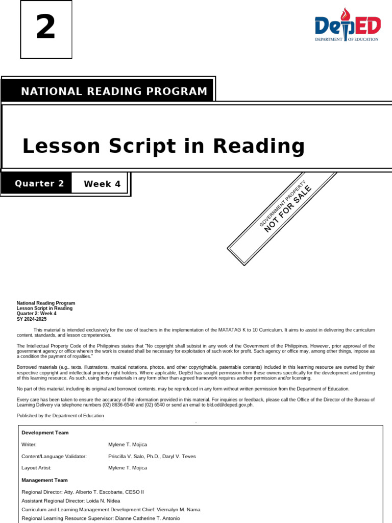 Co 2024 Ls Grade 2 (NRP Quarter 2 Week 4) | PDF