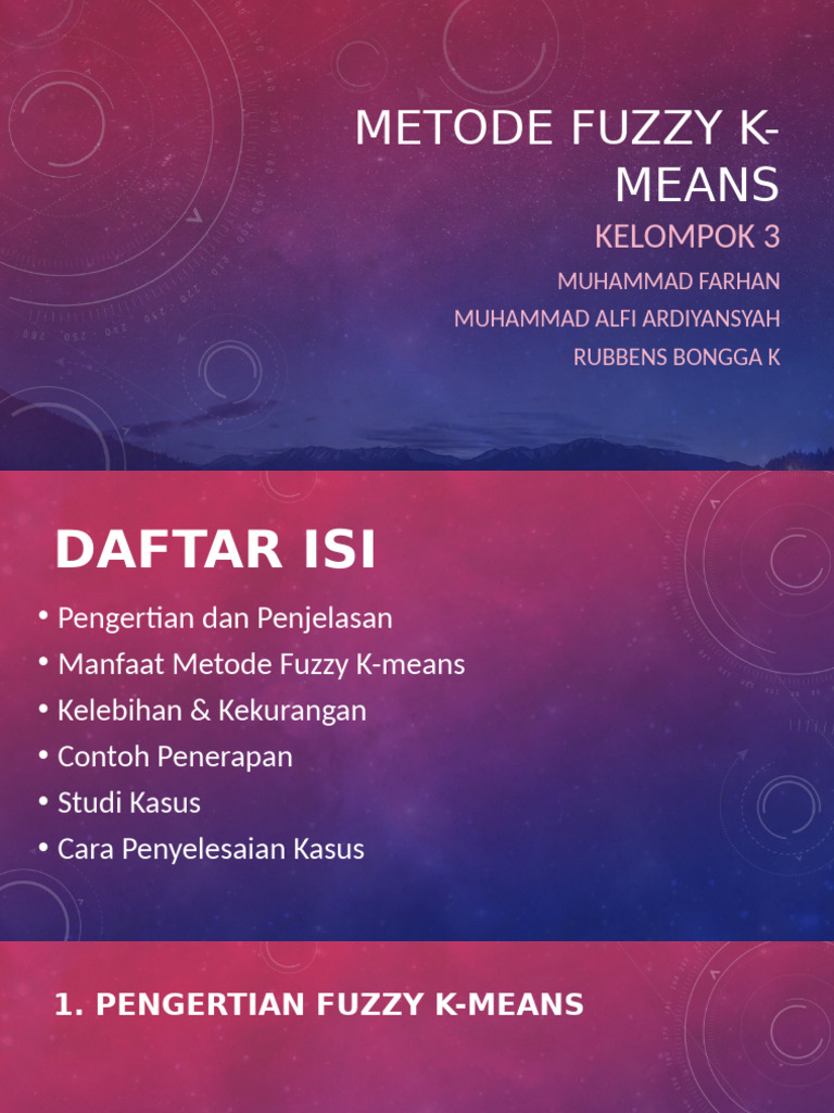 KELOMPOK 3 - Metode Fuzzy K-Means | PDF