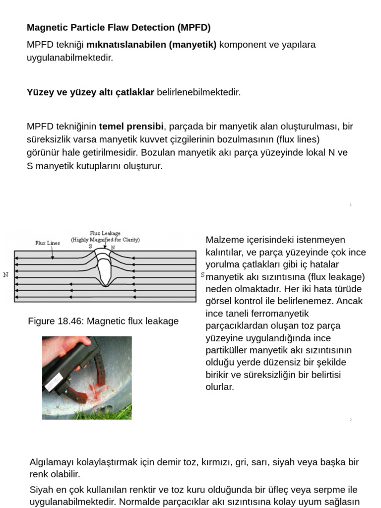 8magnetic Particle Flaw Detection (MPFD) | PDF