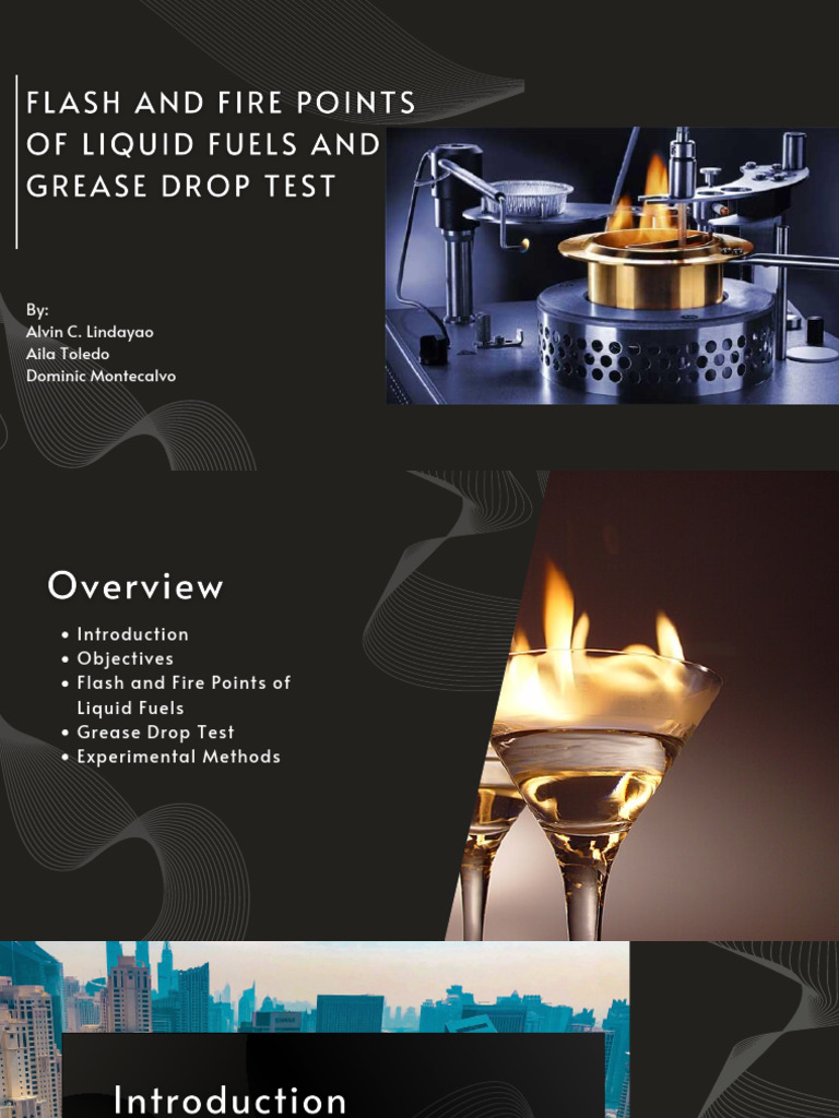 Flash and Fire Point Test and Grease Drop Test PT 1 | PDF