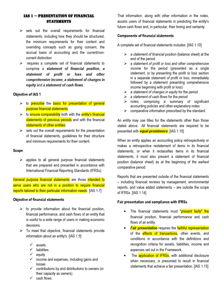 IAS-1-7-10-REVIEWER | PDF | International Financial Reporting Standards ...