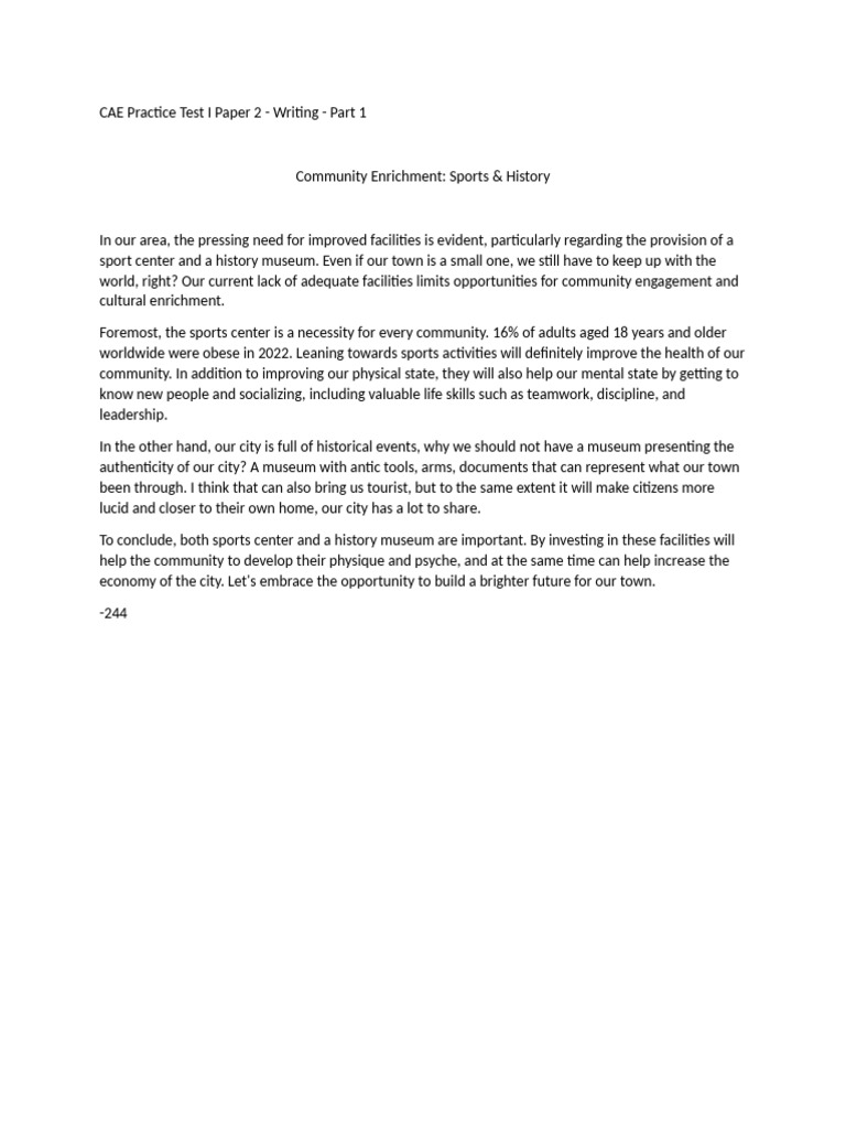 CAE Practice Test I Paper 2 | PDF | Social Science