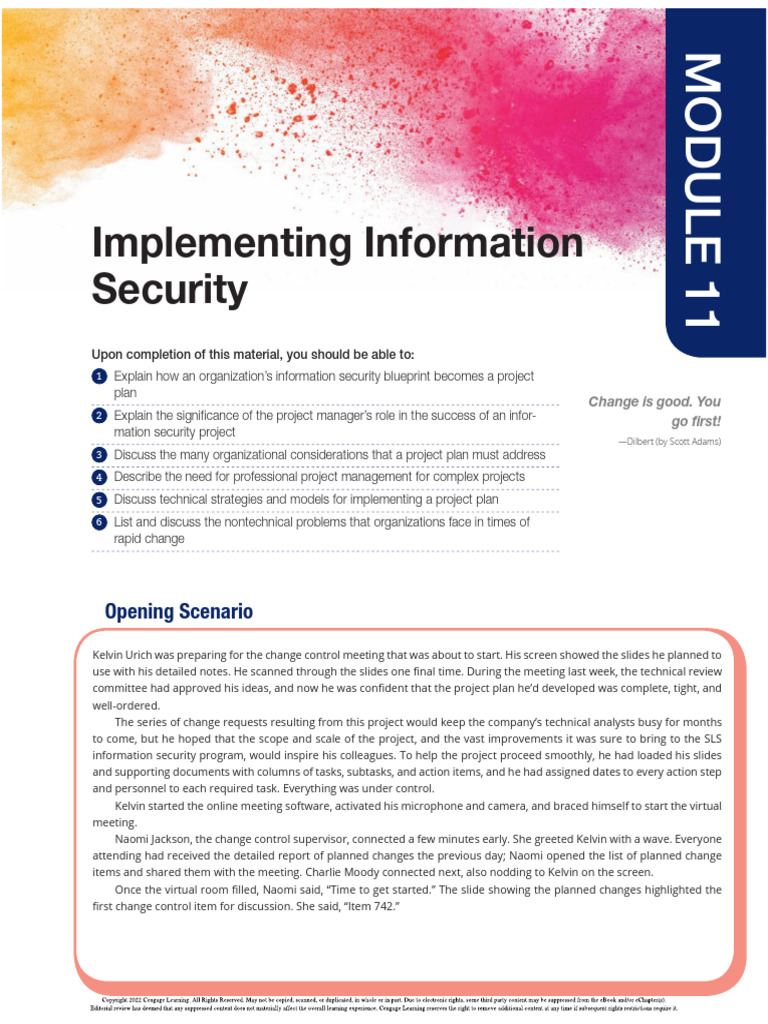 Principles of Information Security 7E - Module 11 | PDF | Software ...