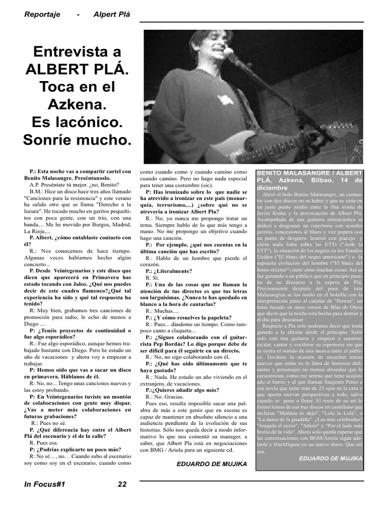Albert Pla. Entrevista | PDF