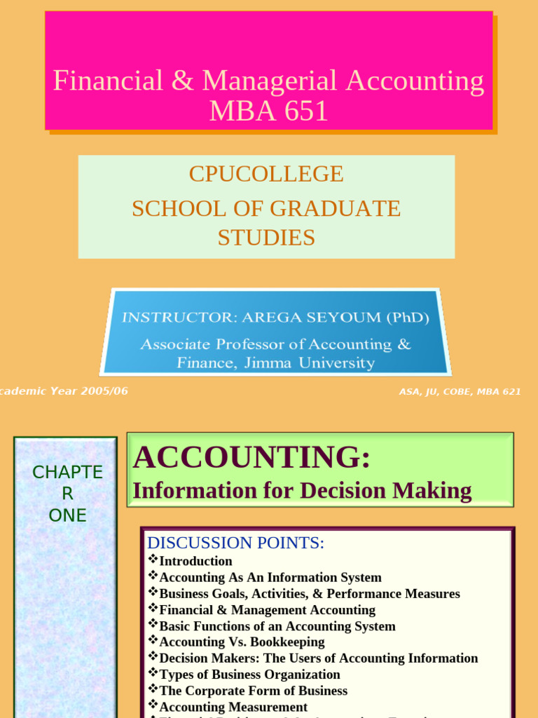 FMA-01 | PDF | Generally Accepted Accounting Principles (United States ...