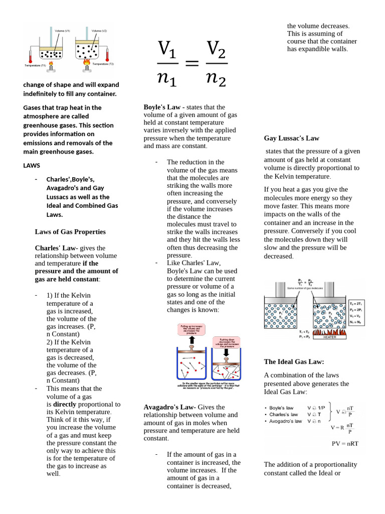 GASES AND THE LAWS | PDF | Gases | Temperature