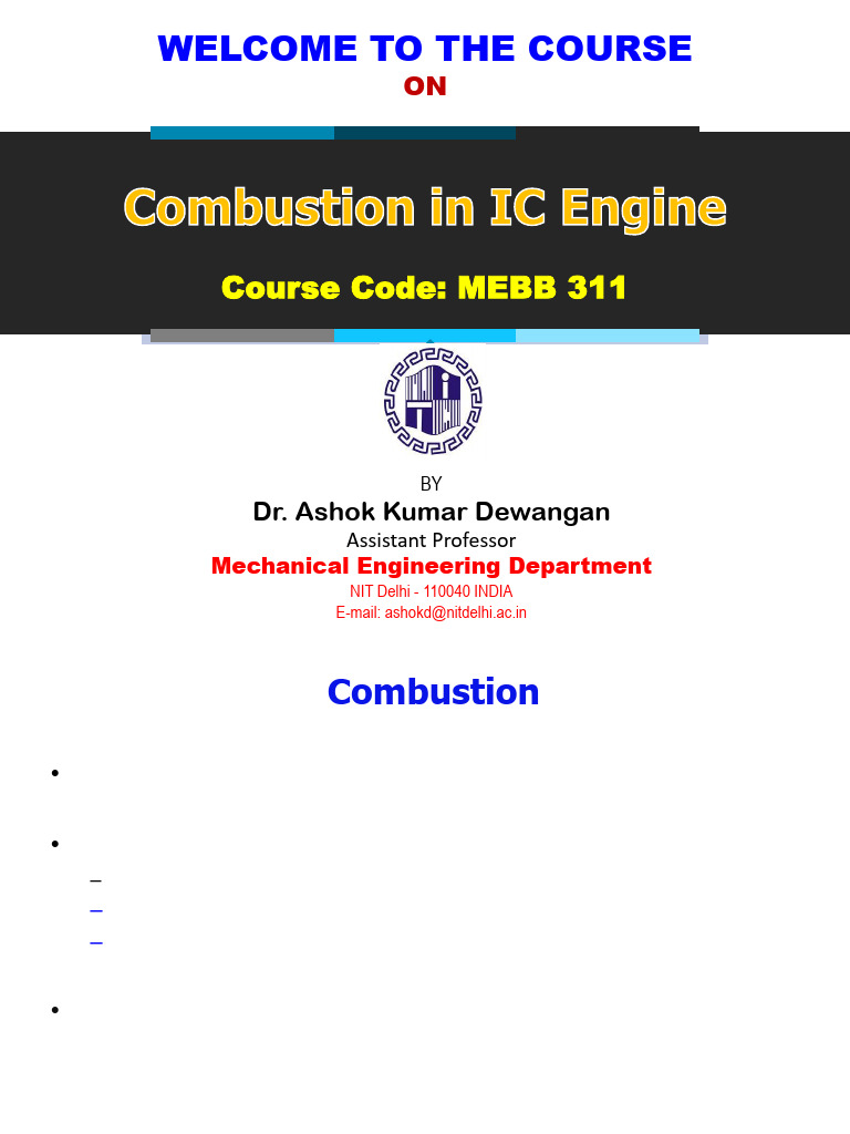 Combustion in IC Engine | PDF