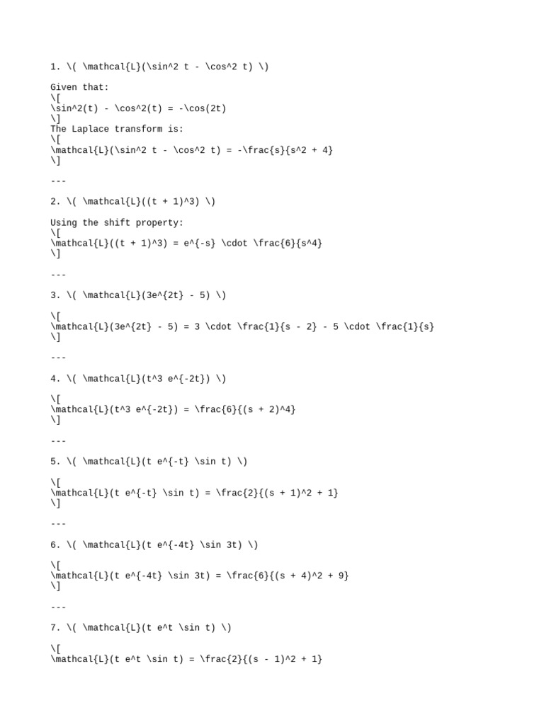 Laplace_Transform_Solutions | PDF | Mathematical Analysis