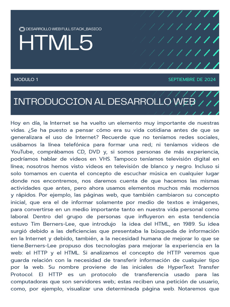 Introduccion Al Desarrollo Web | PDF | Red mundial | Internet y web