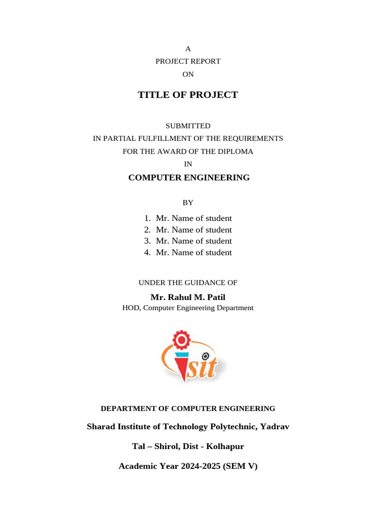 Computer Engineering Project Report | PDF