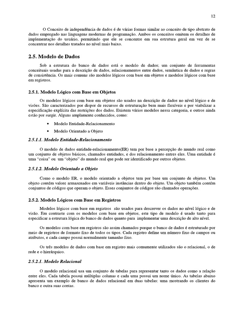 Modelo de Dados | PDF