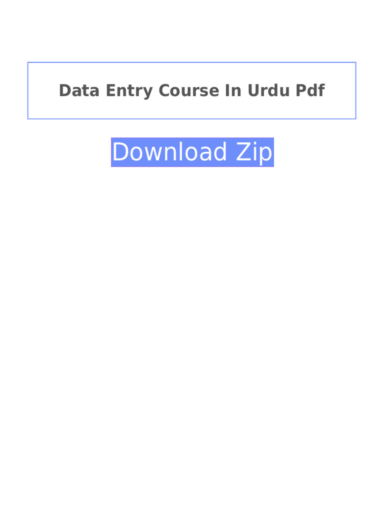 Data Entry Course in Urdu PDF | PDF | Metadata | Databases
