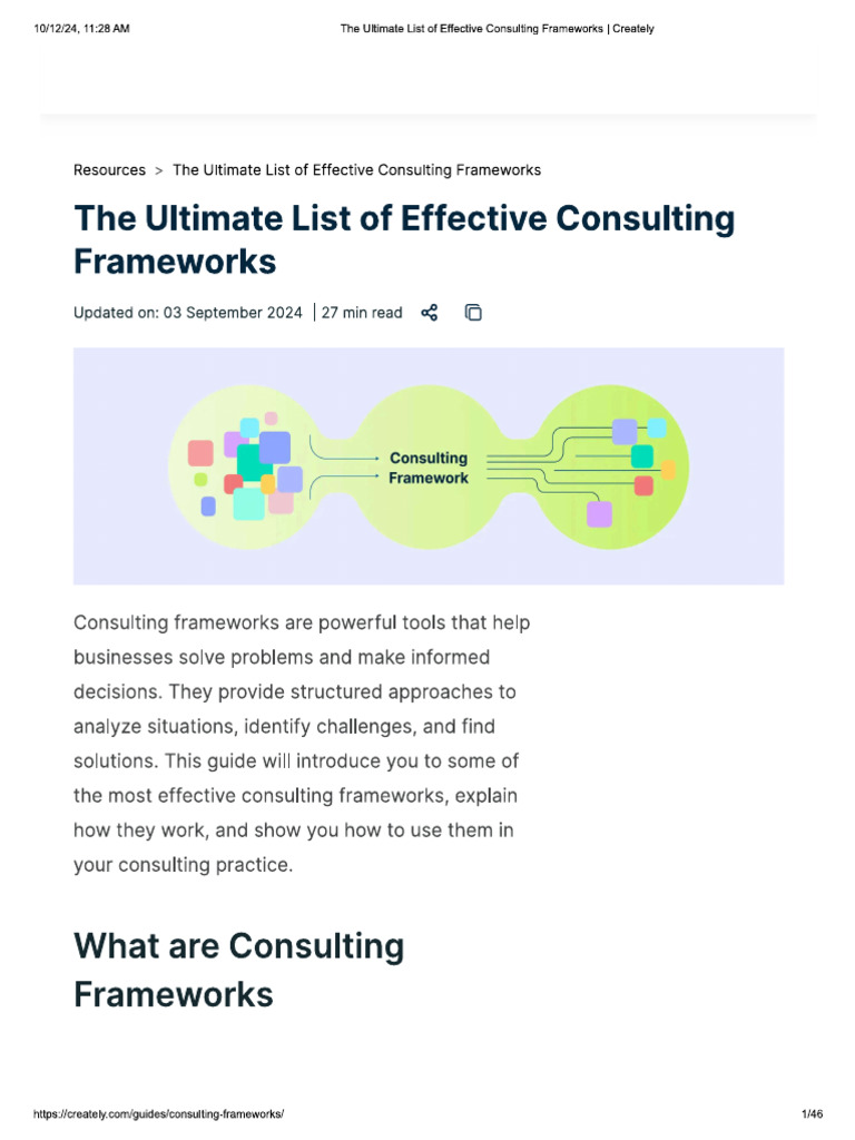 Consulting Frameworks | PDF