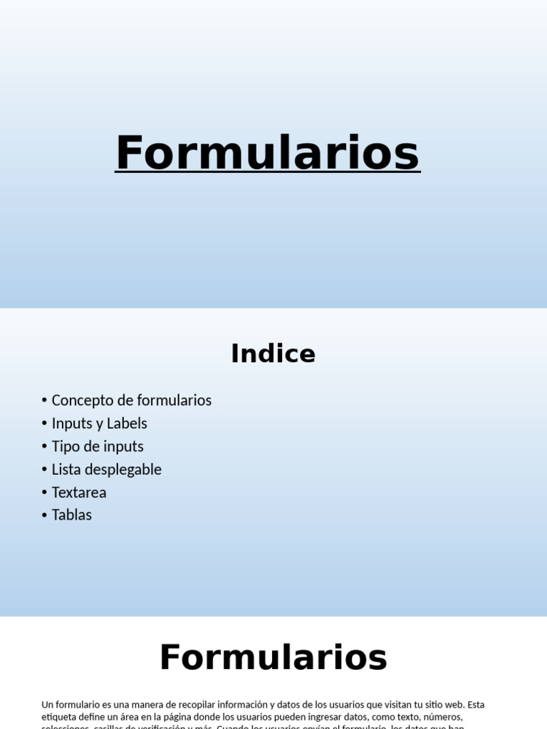 5 - Formularios y Tablas | PDF | Redes | Internet y web