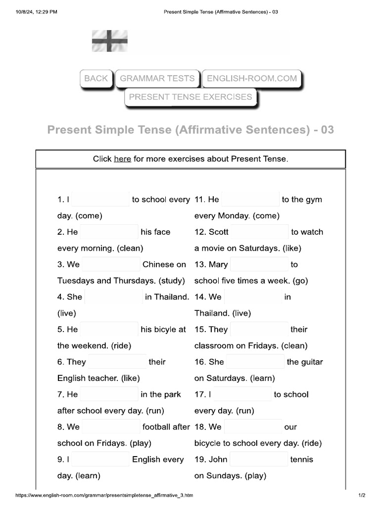 Present Simple 1 | PDF