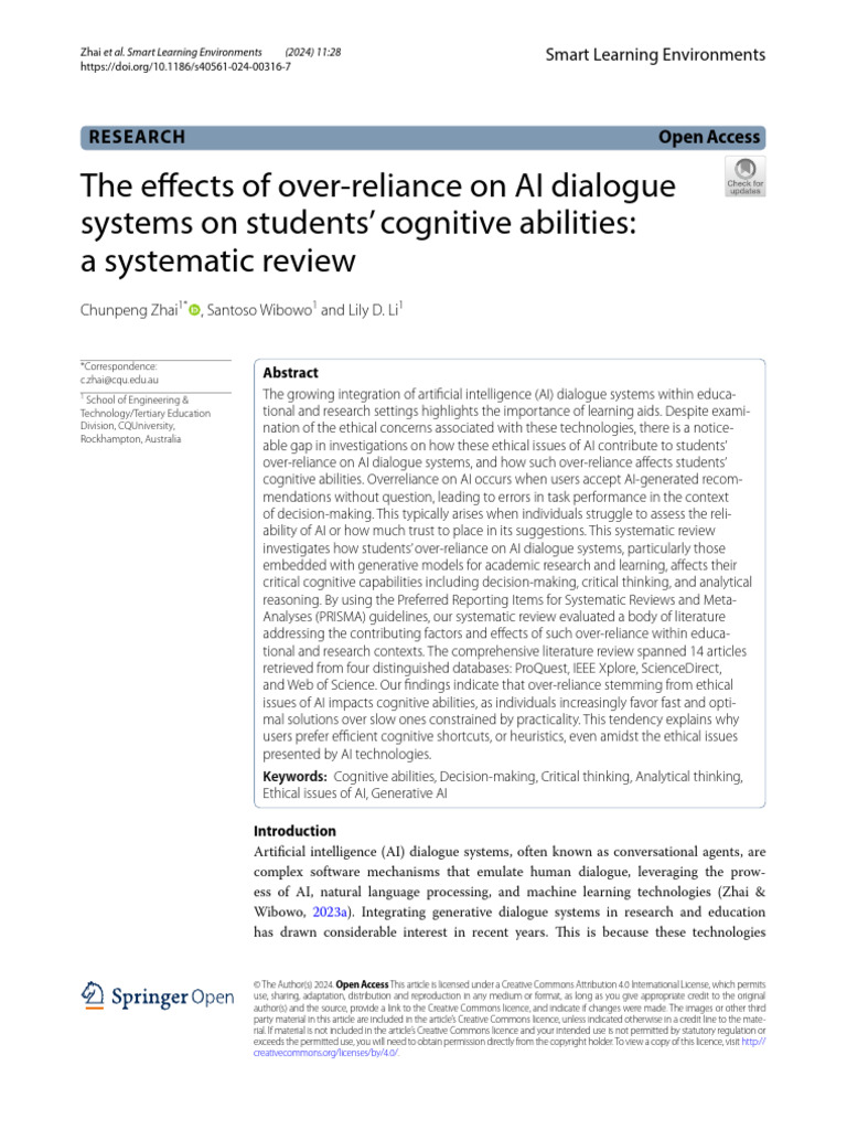The Effects of Over-Reliance On AI Dialogue Systems On Students ...
