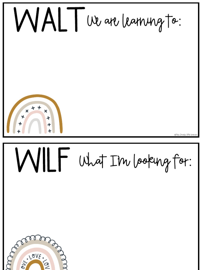 Learning Intention Posters_Original_Neutral Rainbow | PDF