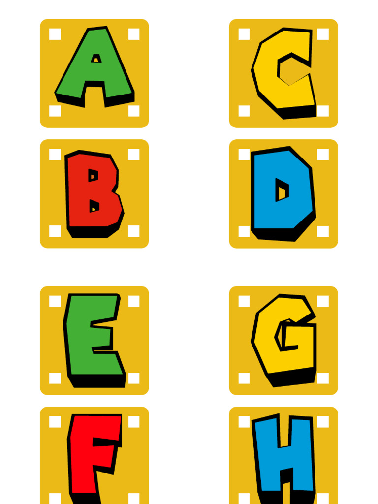 Abecedario y Números Super Mario | PDF