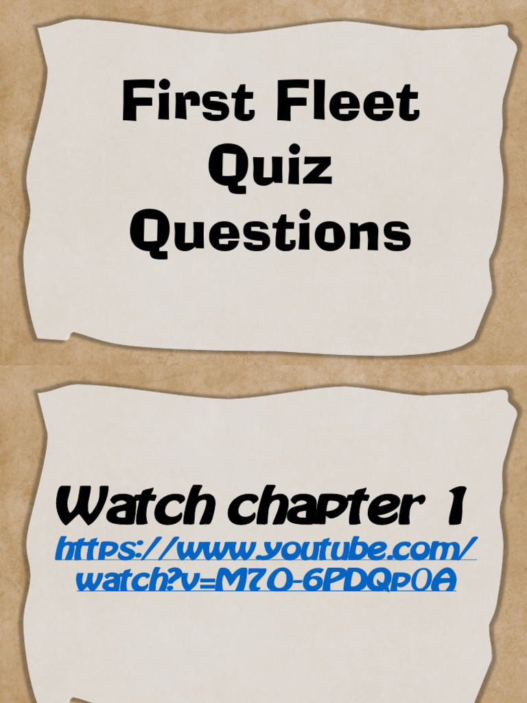 First Fleet Quiz: Key Facts and Questions | PDF | Travel | Foreign ...