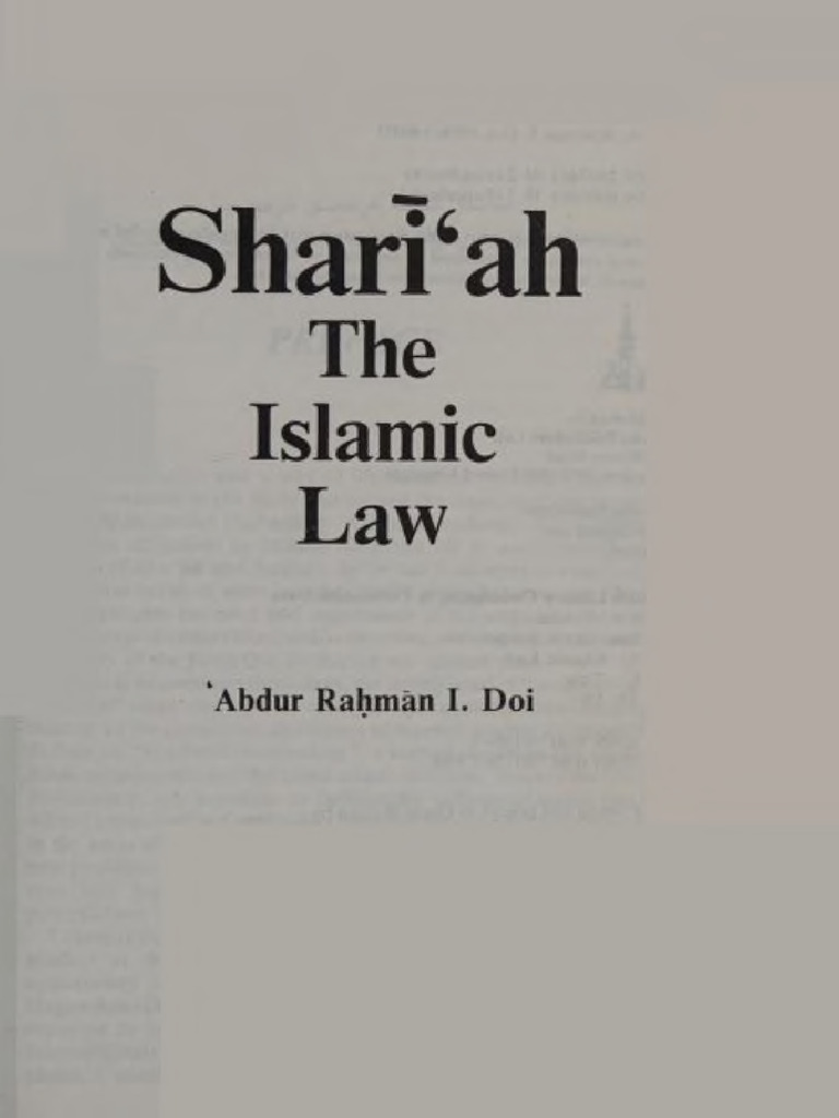 Shariah The Islamic Law | PDF | Sharia | Islamic Jurisprudence