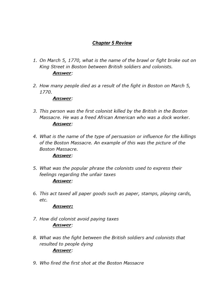 Chapter 5 Review | PDF