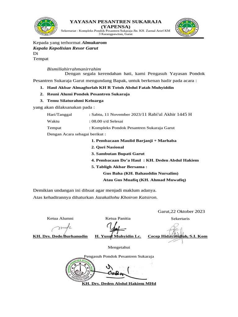 Surat Undangan Kapolres Pdf