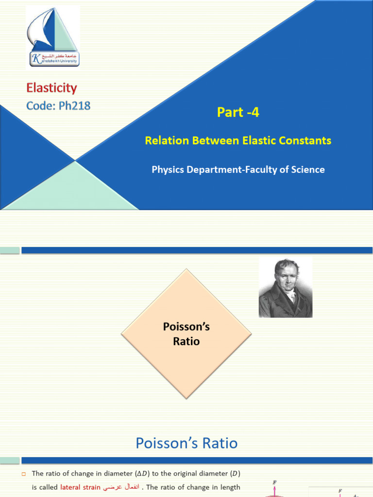Part 4 Relation Between Elastic Constants | PDF | Materials Science ...
