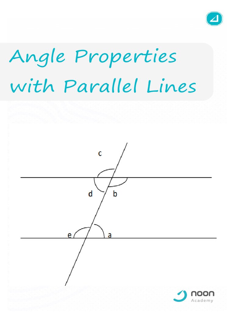 Angle Properties with Parallel Lines | PDF | Teaching Methods & Materials
