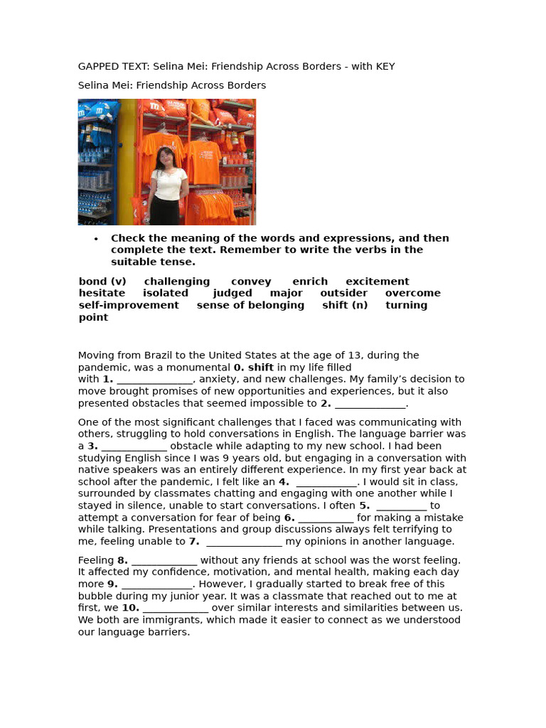 Gapped Text | PDF | Conversation | English Language