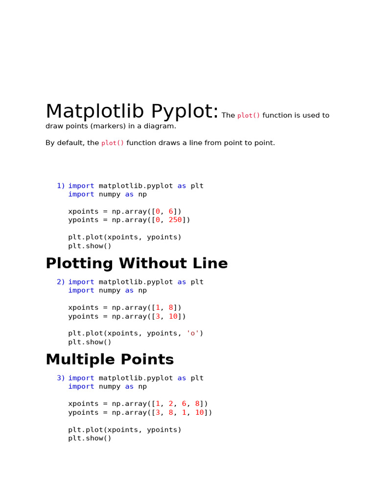 Mat Plot Lib | PDF | Technology & Engineering