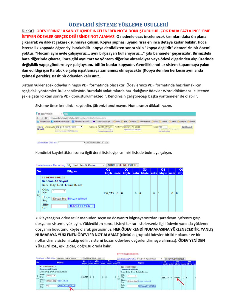 Odev Yukleme Usulleri | PDF