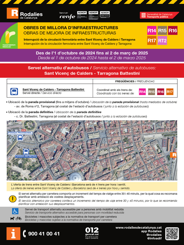Cartell DINA3 - BUS DIRECTE TARRAGONA - PARADA PROVISIONAL | PDF